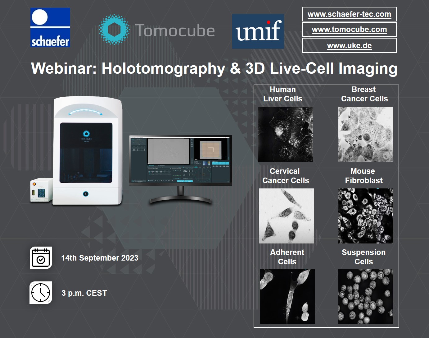 Webinar: Tomocube Holotomography & 3D Live-Cell Imaging! - Schaefer Scientific